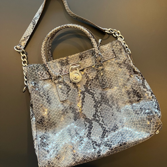 Michael Kors | Bags | Michael Kors Snakeskin Handbag | Poshmark